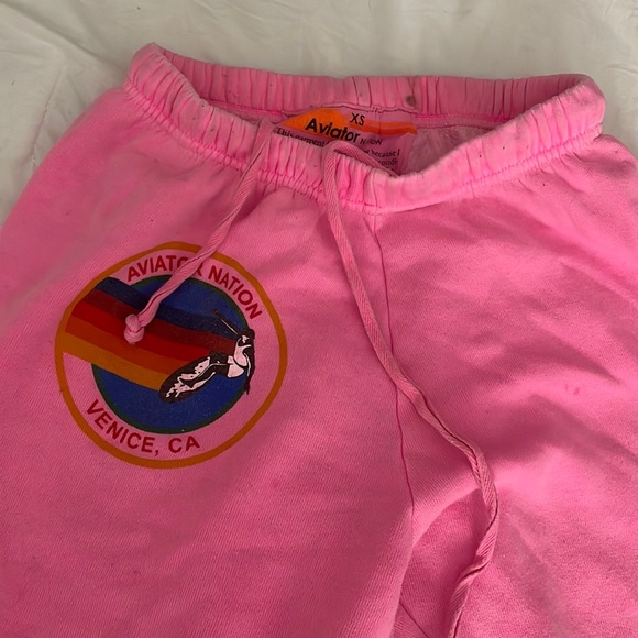 Aviator Nation | Pants & Jumpsuits | Aviator Nation Neon Pink Sweats ...